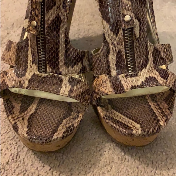 Carlos Santana | Shoes | Snake Print Wedges | Poshmark